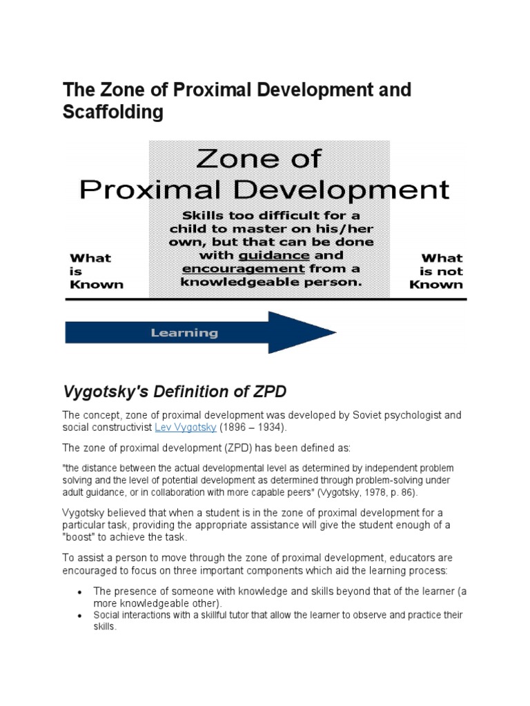 Understanding Vygotsky's ZPD and Scaffolding | PDF | Wellness | Science ...