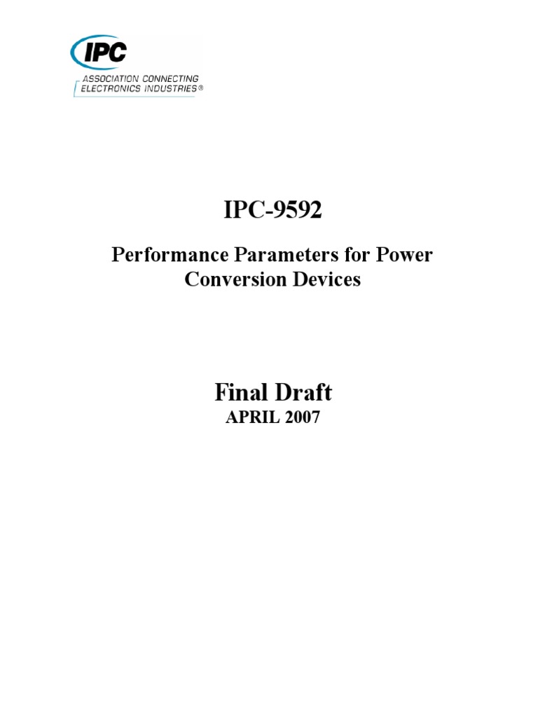 IPC-9592 Power Conversion Standards | PDF | Reliability Engineering ...
