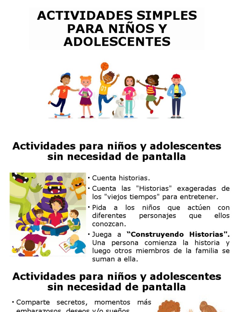 Actividades Simples para Niños y Adolescentes | PDF | Ocio