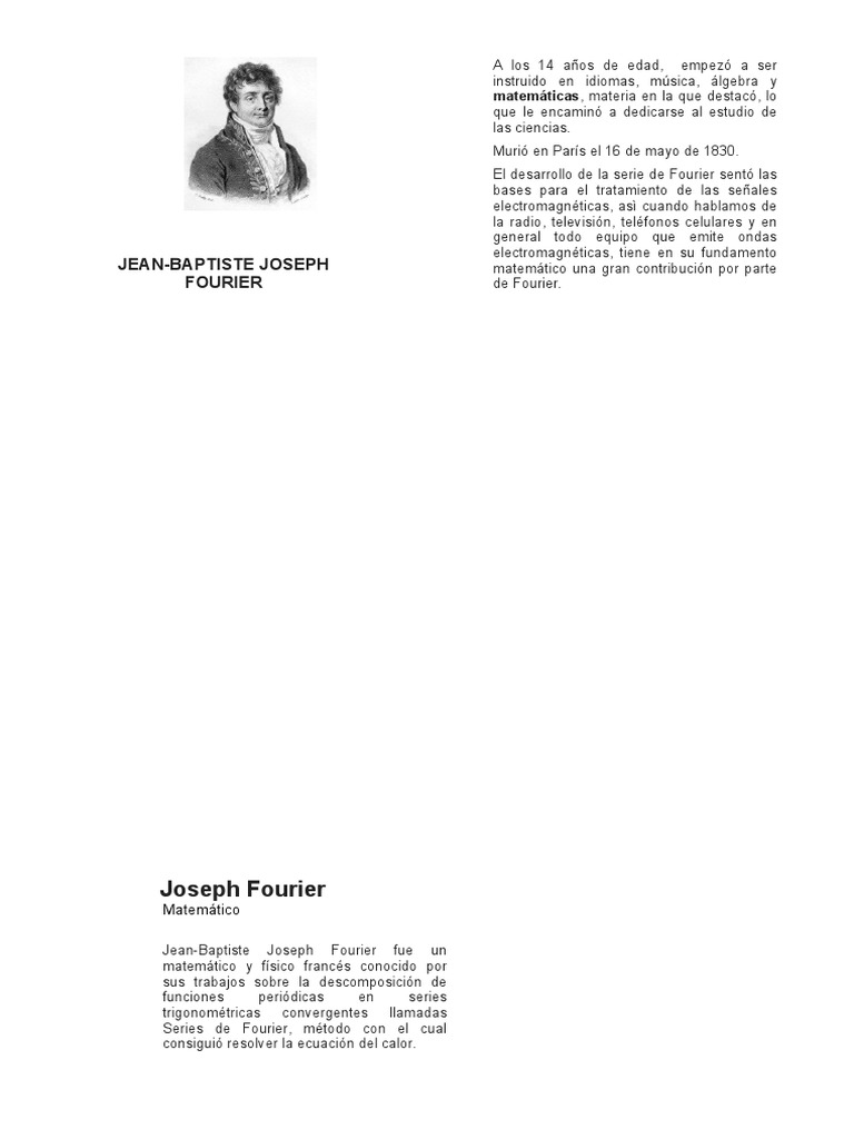 Joseph Fourier | PDF