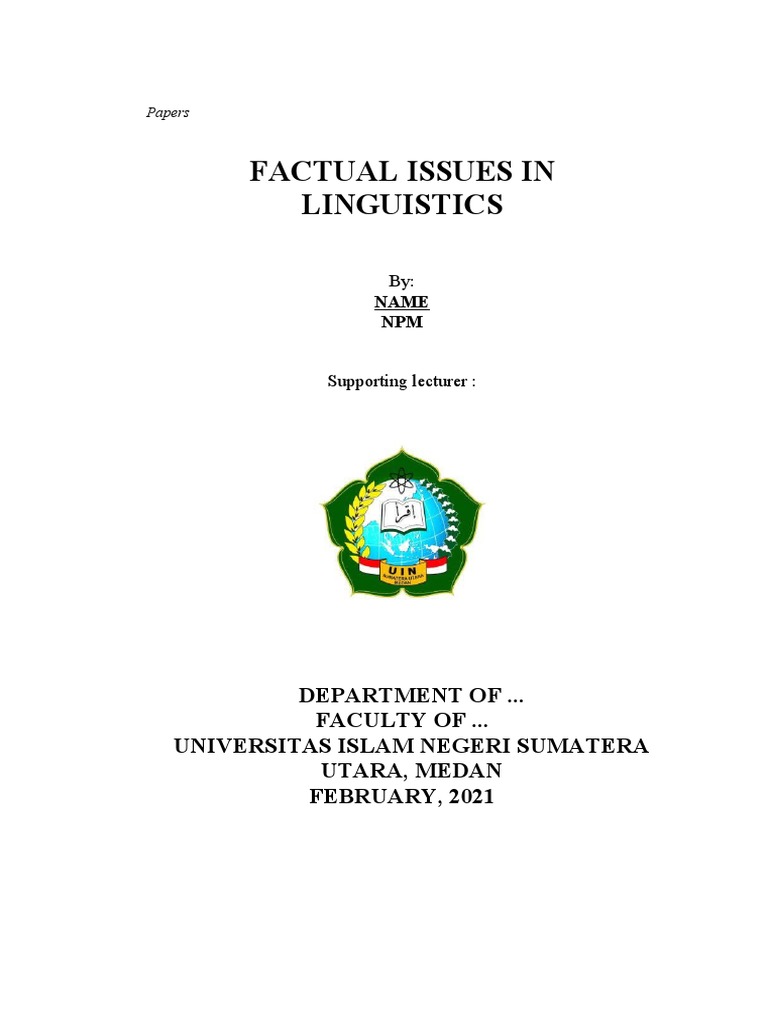 Factual Issues in Linguistics | PDF | Phonology | Syllable