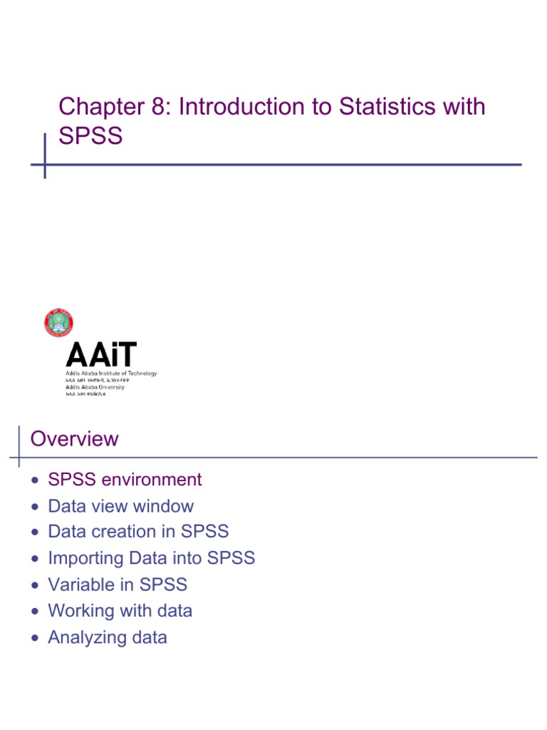 CH 8 Basics of SPSS | PDF | Spss | Categorical Variable
