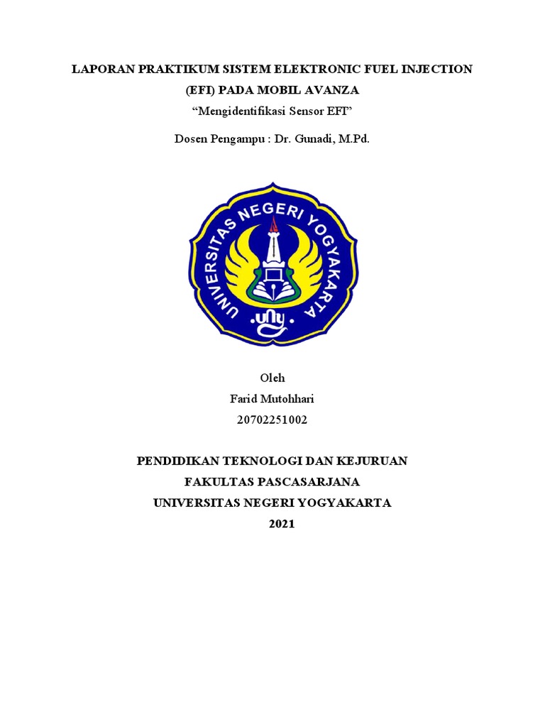 Laporan Identifikasi Sensor EFI | PDF