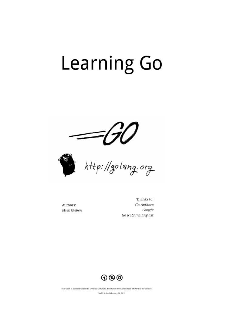 Learning Go Lang Pdf Integer Computer Science Data Type