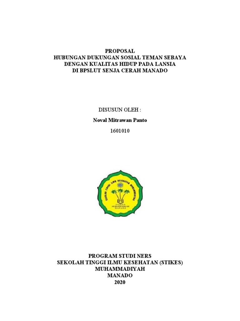 Proposal Noval Panto | PDF | Pengembangan Diri