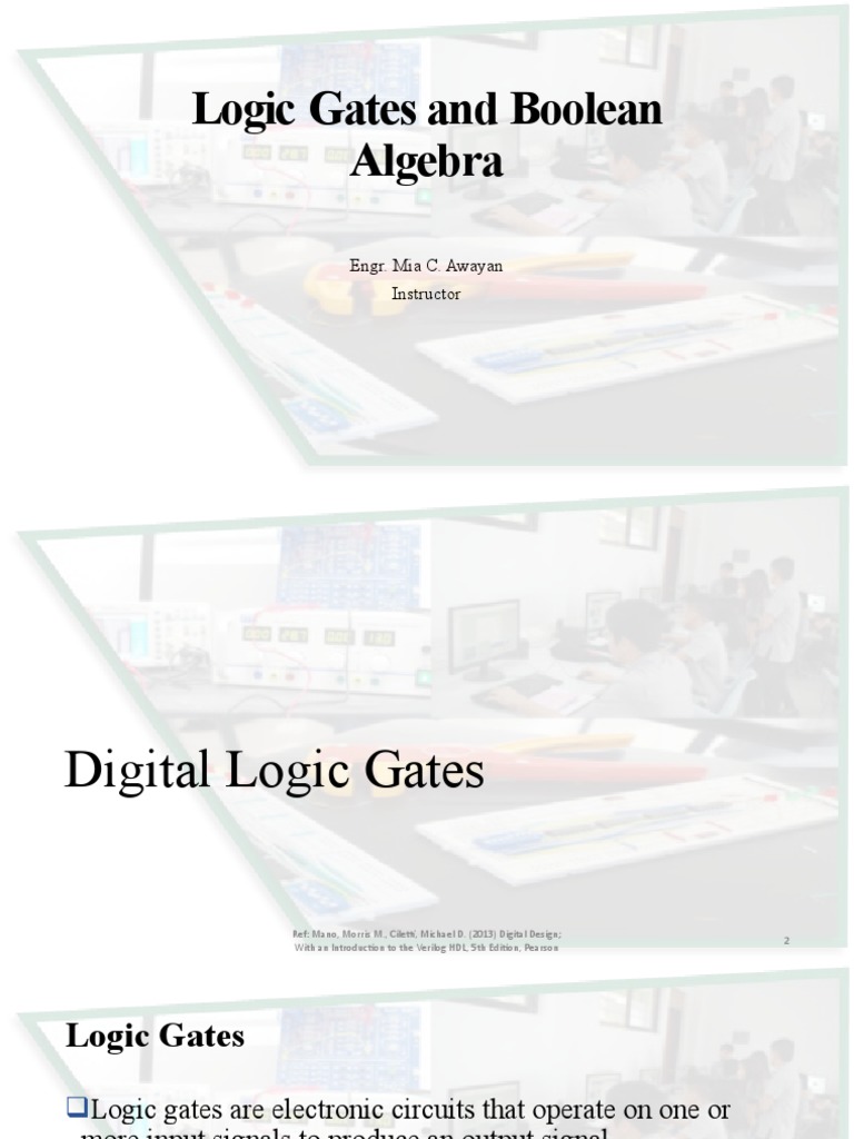 Lec3 - Logic Gates and Boolean Algebra | PDF | Logic Gate | Integrated ...