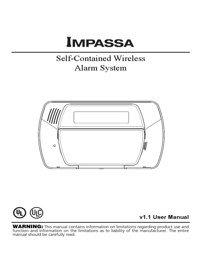 Impassa User Manual v1-1 Rev3 | PDF | Security Alarm | Computing And ...