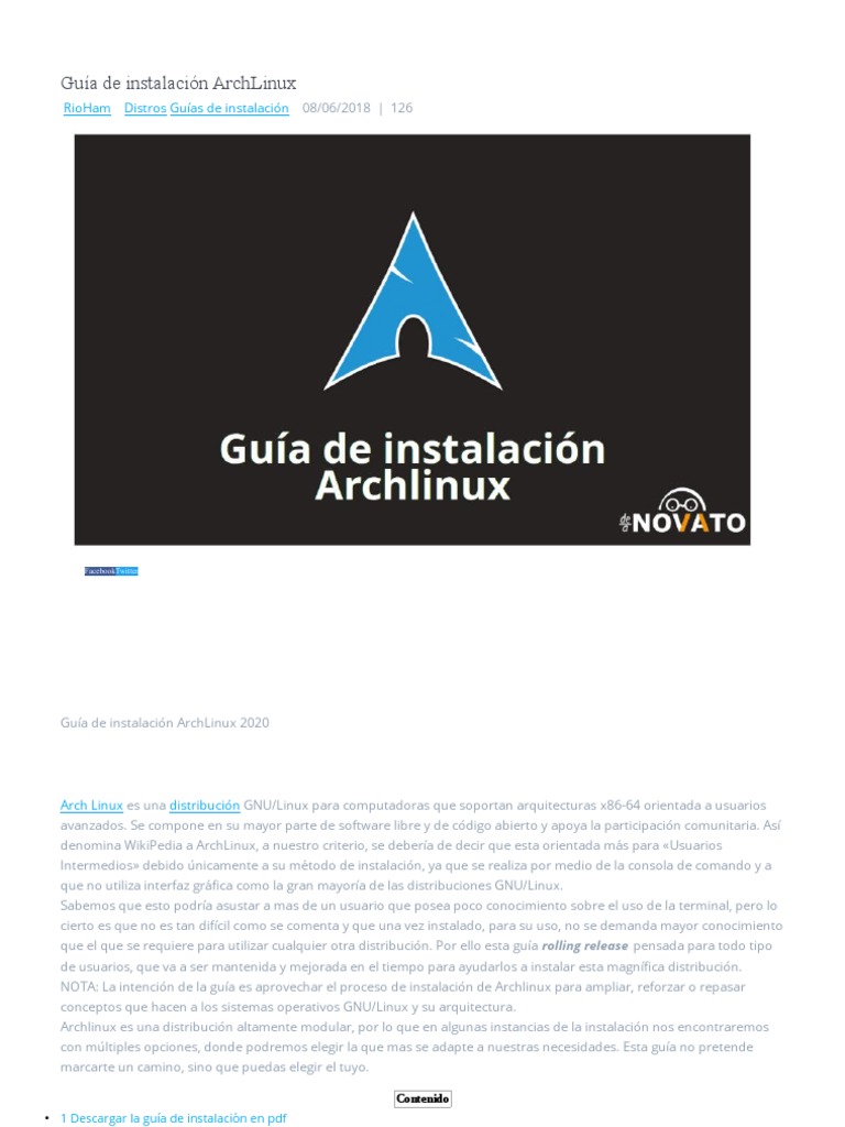 Instalación de Arch Linux | PDF | Bios | Software del sistema