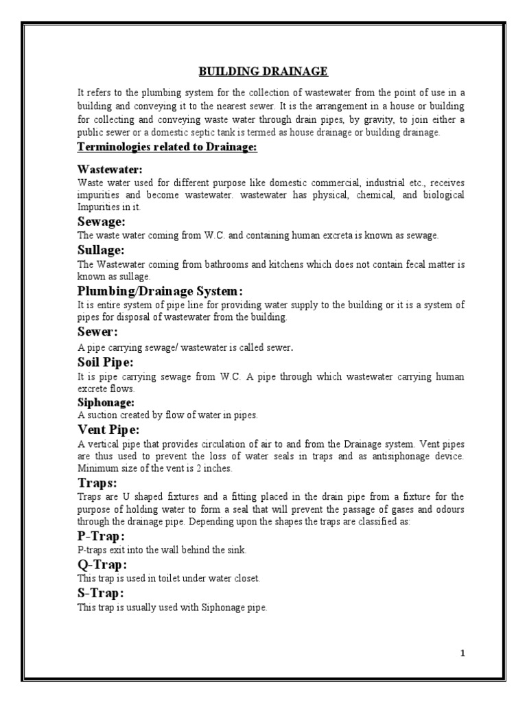 An In-Depth Look at Building Drainage Systems: Terminology, Components ...