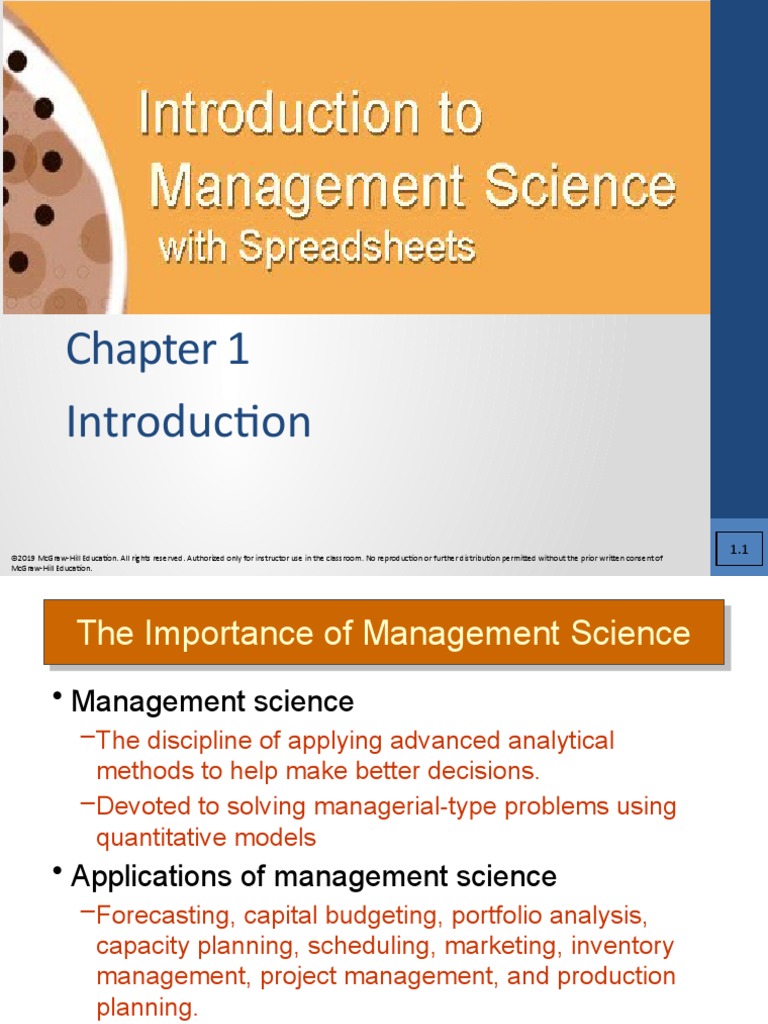 Hillier Chapter 01 | PDF | Analytics | Business