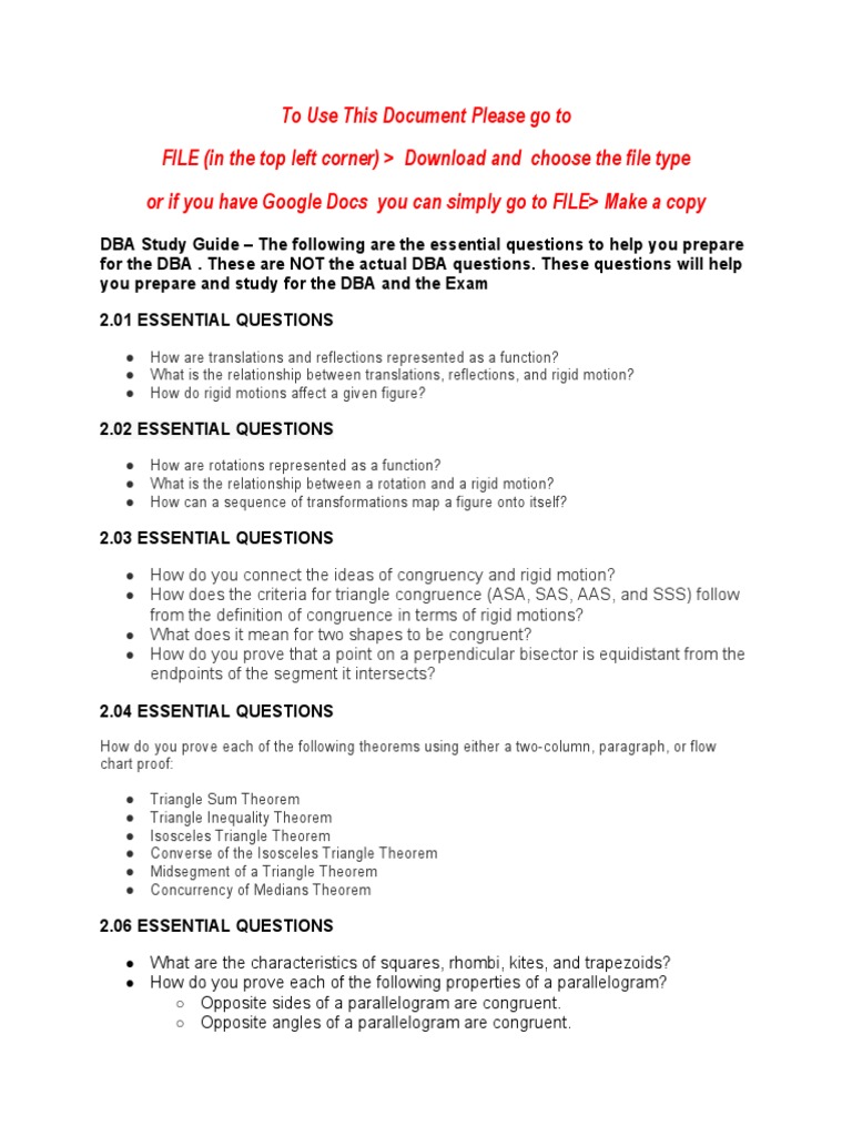 Module 2 DBA Study Guide | PDF