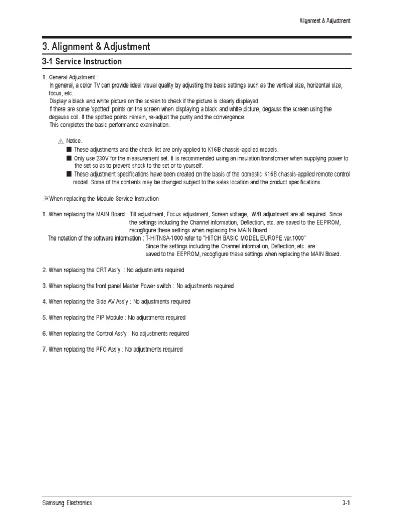Alignment & Adjustment | PDF | Flash Memory | Electronics