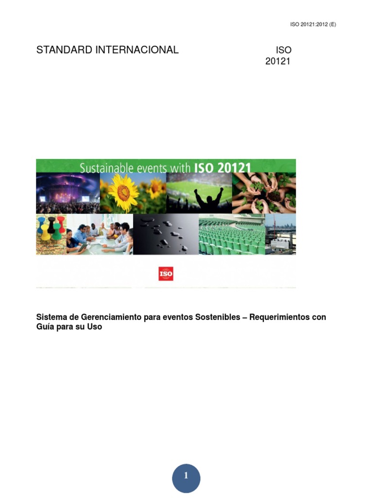 Iso 20121 Castellano - 1 | PDF | Sustentabilidad | Desarrollo sostenible