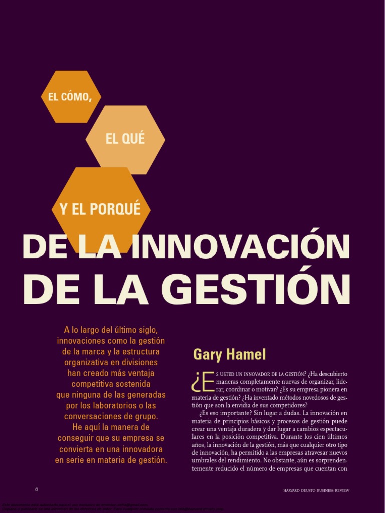 Gary Hamel | PDF | Innovación | Empresas