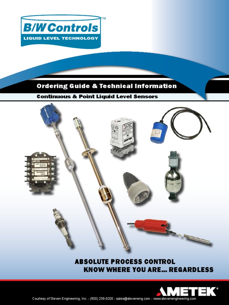 Ametek BW Controls - Liquid Level Sensors | PDF | Components | Electric ...