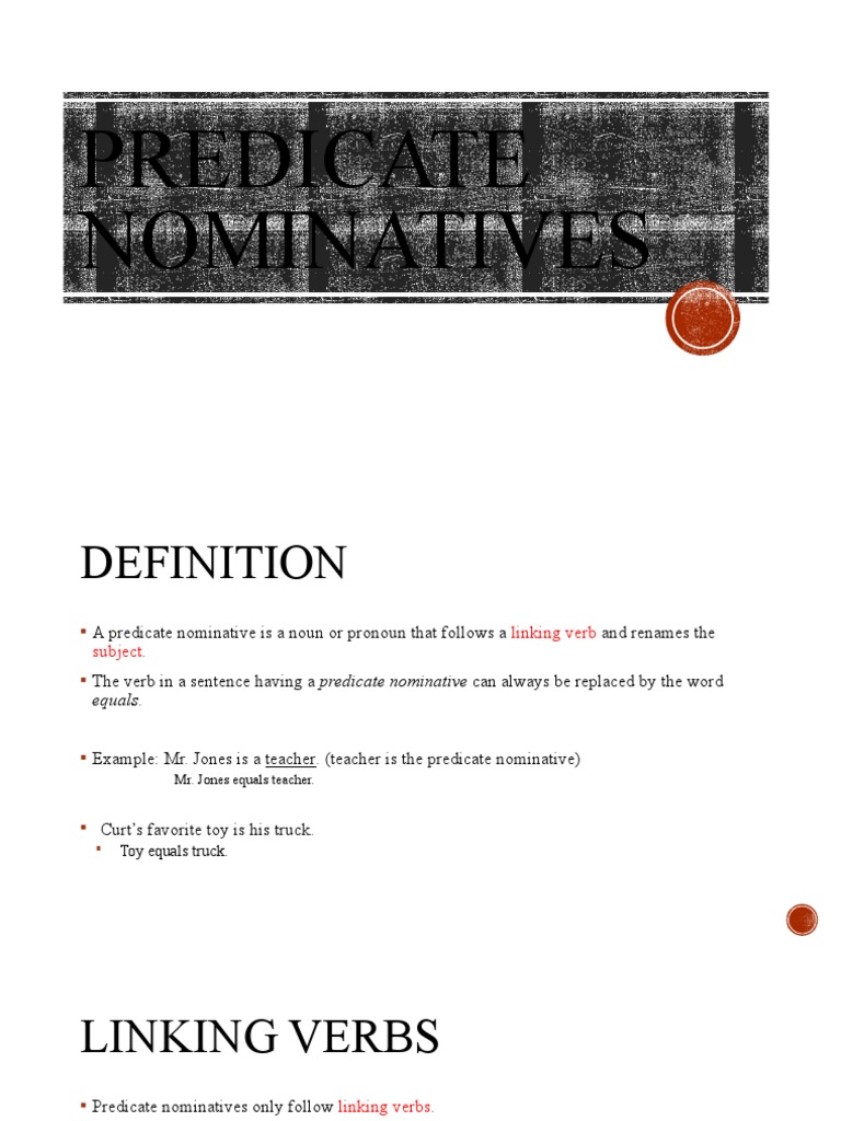 Understanding Predicate Nominatives: A Comprehensive Guide to Linking ...