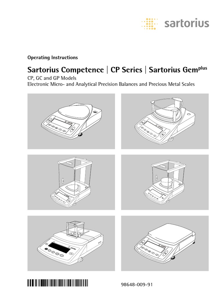 Sartorius Competence - CP Series - Sartorius Gem: Operating ...