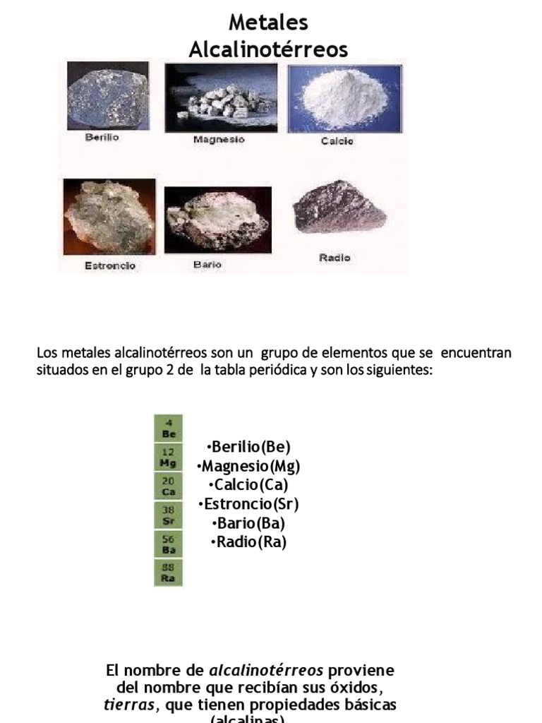 Metales Alcalinos-Terreos 20 - 21 | PDF | Calcio | Calcita
