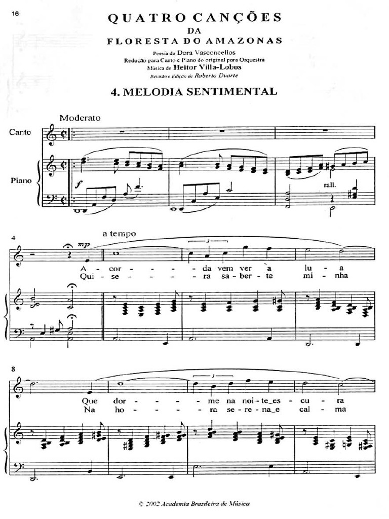 Villa Lobos - Melodia Sentimental | PDF