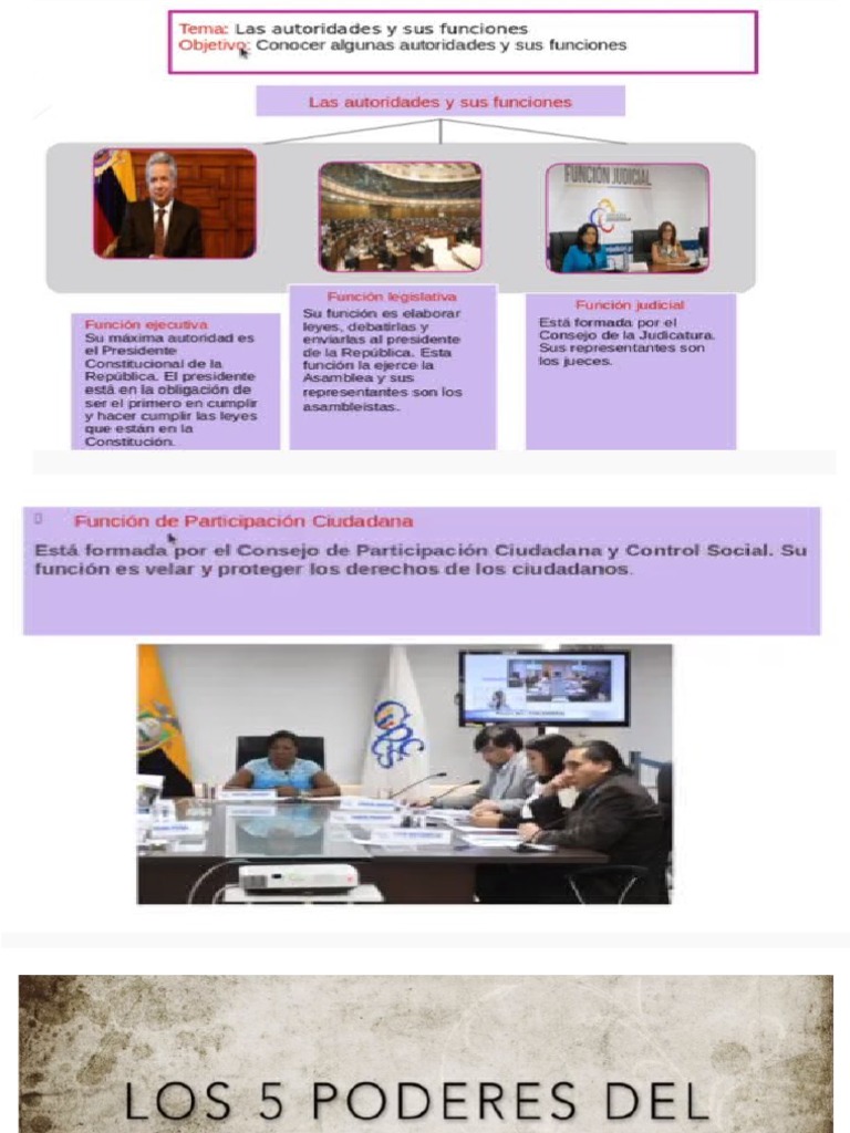 Las Autoridades y Sus Funciones | PDF