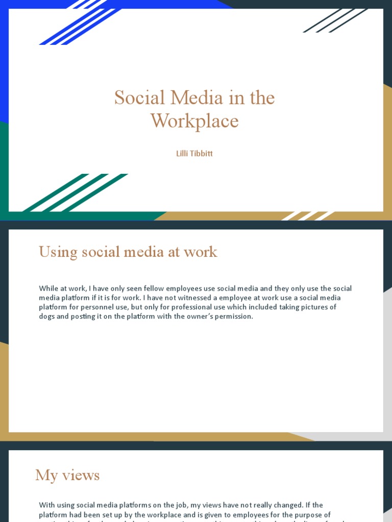 Social Media in The Workplace 1 | PDF | Social Science | Self-Improvement