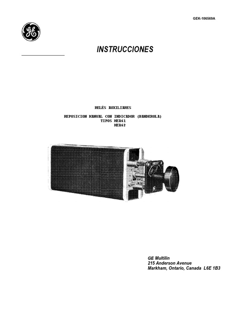 Relés Auxiliares HEA61 y HEA62: Guía Completa | PDF | Relé | Tornillo