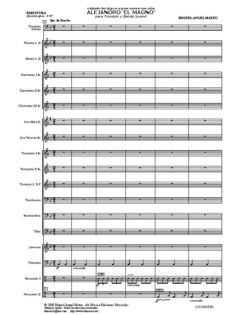Alejandro El Magno Partitura | PDF