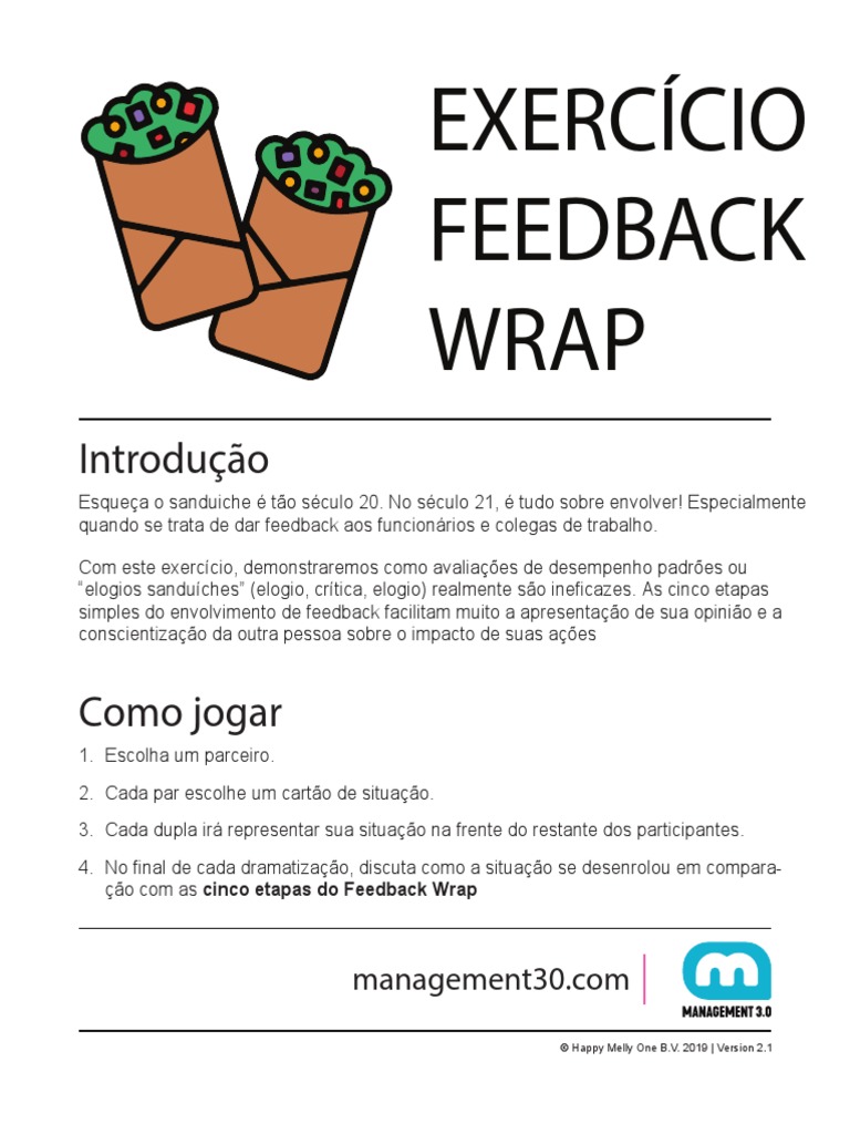 Feedback Wrap Exercise v2.1 - Português | PDF | Tempo | Comentários