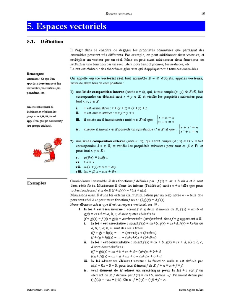 Introduction aux espaces vectoriels | PDF | Espace vectoriel | Base ...
