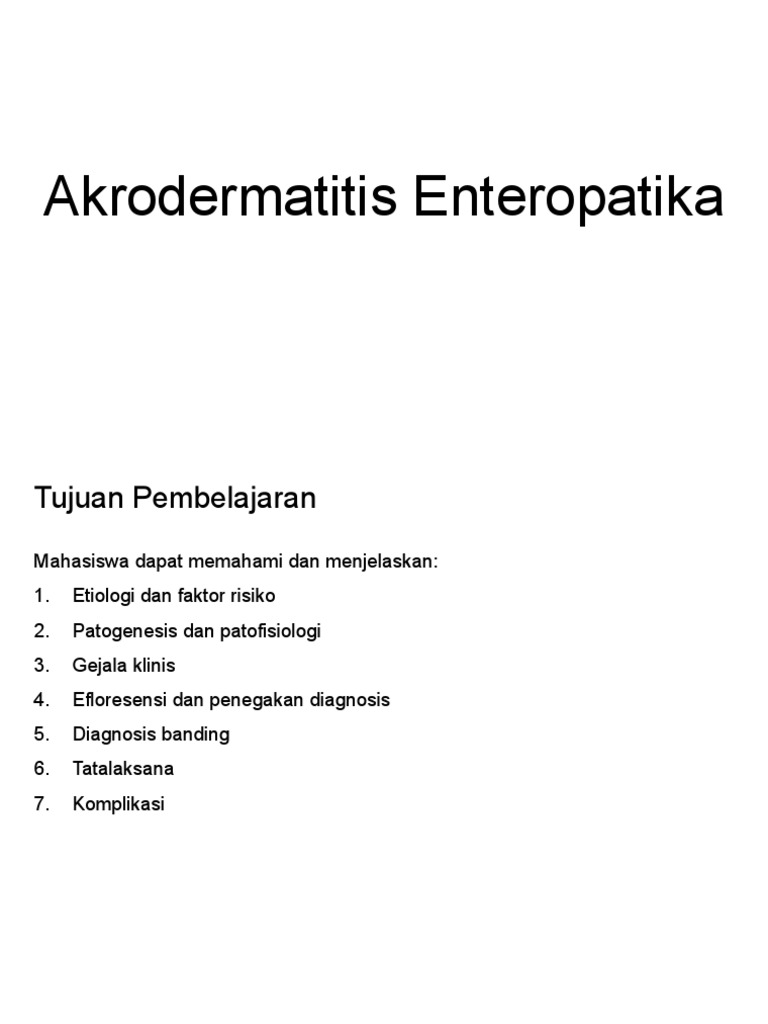 Akrodermatitis Enteropatika | PDF