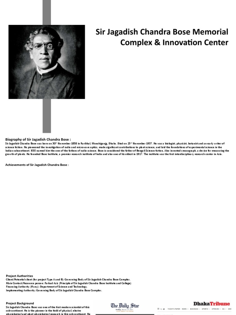 J.C Bose Memorial and Innovation | PDF | Science | Innovation