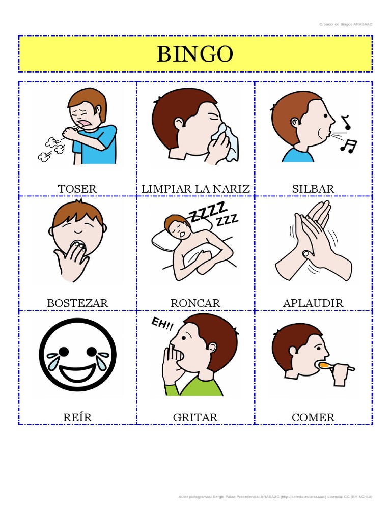 Bingo de Sonidos Corporales para Niños | PDF