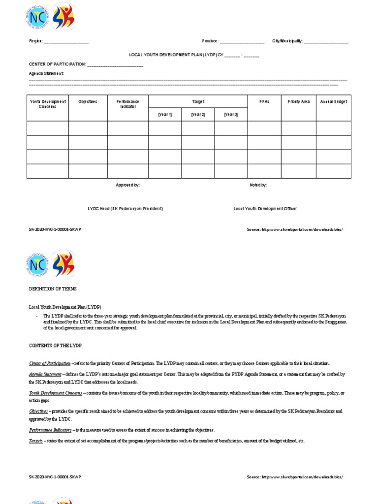 Local Youth Development Plan (Lydp) Cy - CENTER OF PARTICIPATION | PDF ...
