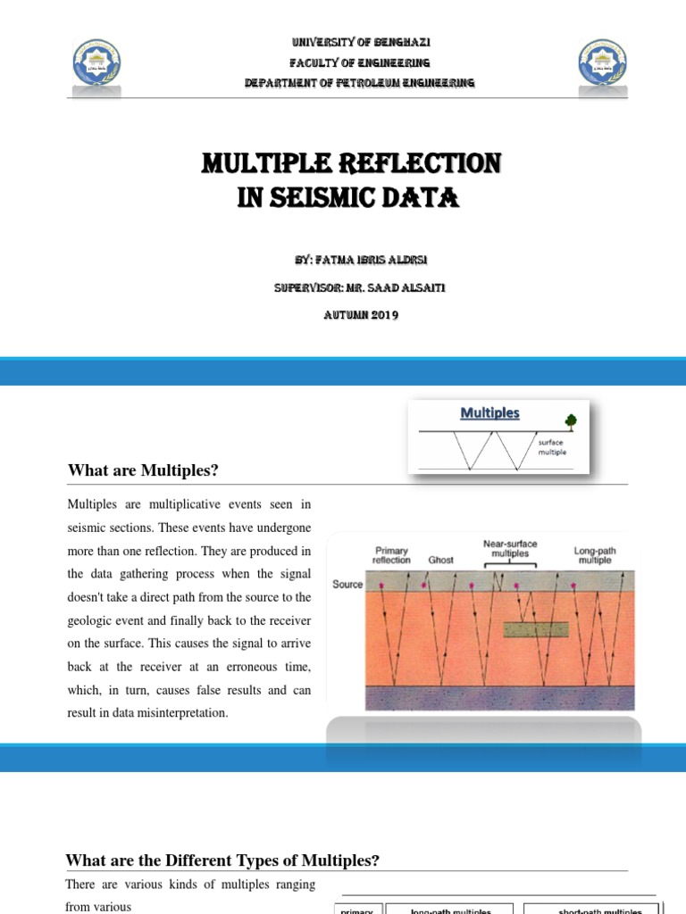 Multiple Reflection | PDF | Reflection Seismology | Reflection (Physics)