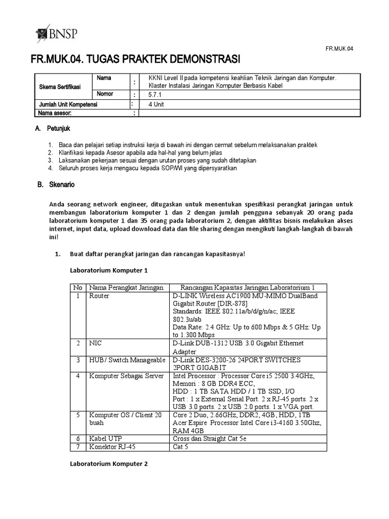 FR - Muk.04 Tugas Praktik Demonstrasi | PDF FR - Muk.04 Tugas Praktik Demonstrasi | PDF