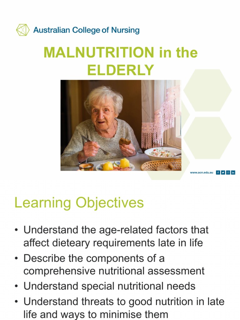 Malnutrition in Older Adults | PDF | Malnutrition | Weight Loss