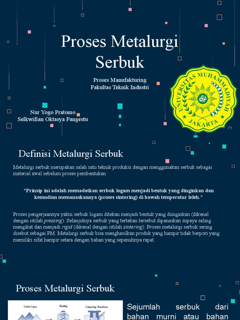 Proses Metalurgi Serbuk dan Sintering | PDF