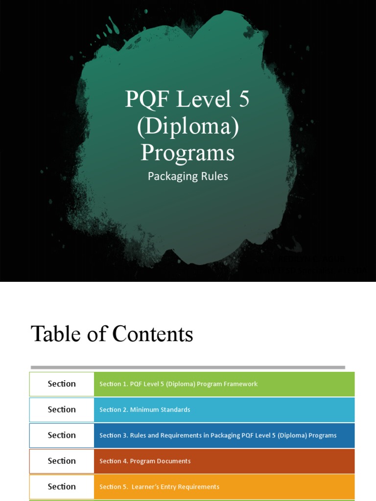 PQF Level 5 (Diploma) Programs: Packaging Rules | PDF | Engineering ...