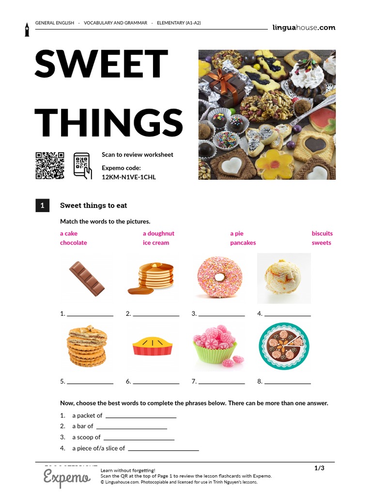 Sweet Things British English Teacher Ver2 BW | PDF | Subject (Grammar ...