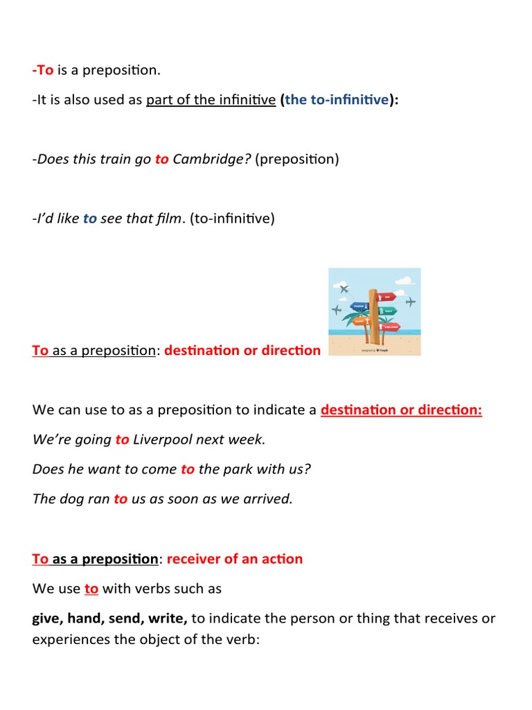 To Is A Preposition | PDF | Preposition And Postposition | Verb
