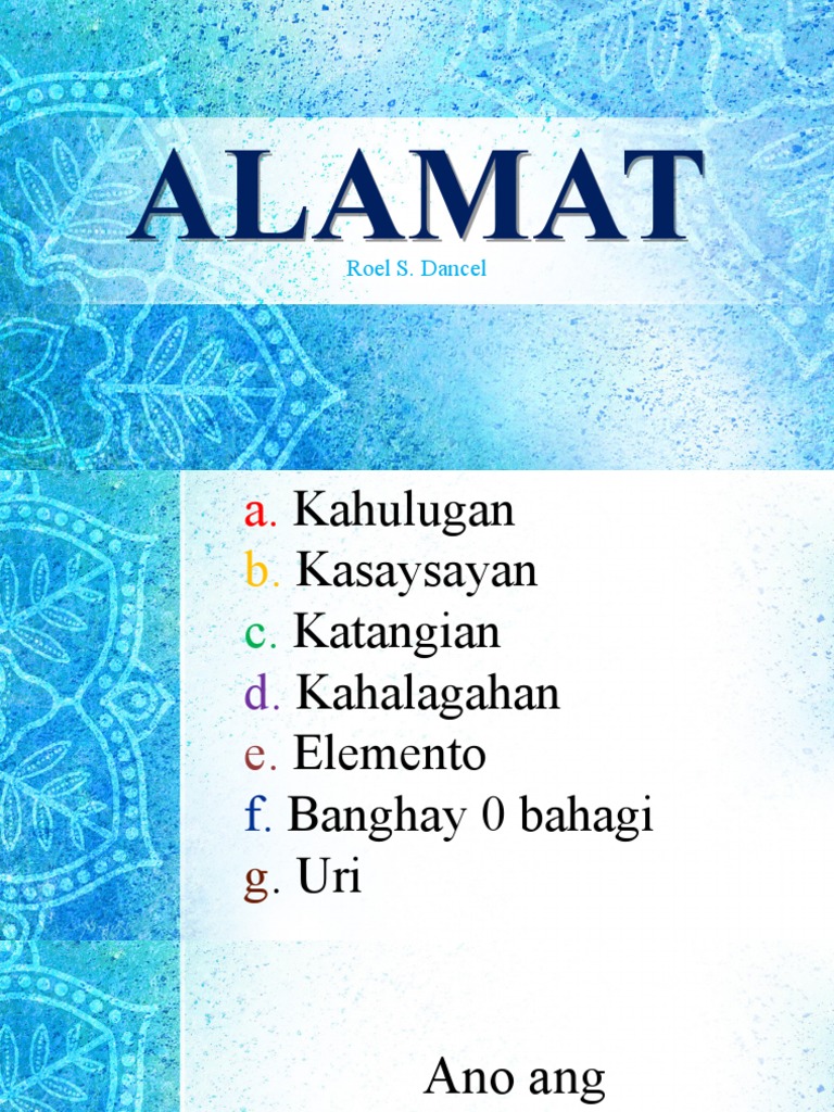 ALAMAT | PDF