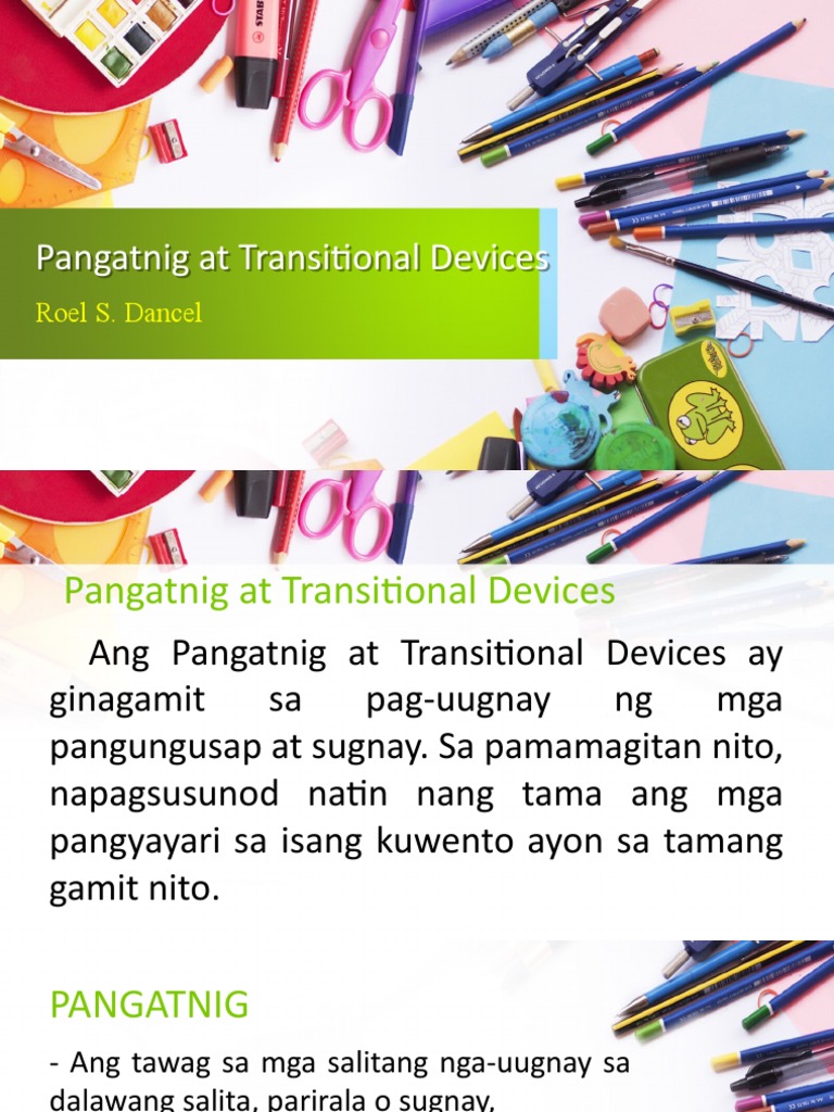 Pangatnig at Transitional Devices | PDF