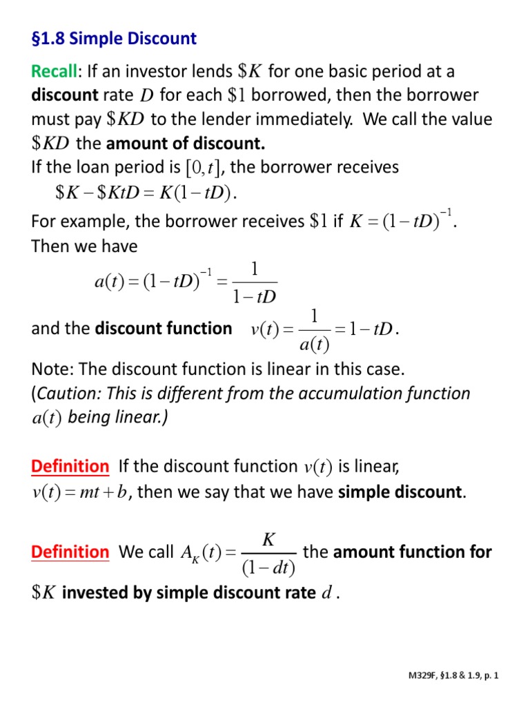 $K $1 $KD $KD: Discount Rate | PDF | Compound Interest | Interest