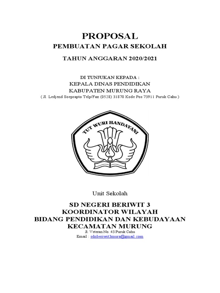 Proposal Pembuatan Pagar Sekolah SDN 3 | PDF | Karier & Perkembangan