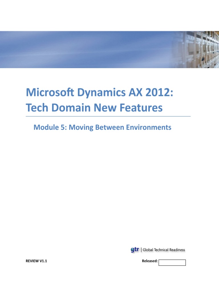 AX2012-TechDomain M05 MoveEnvironment Edited | PDF | Share Point | Databases