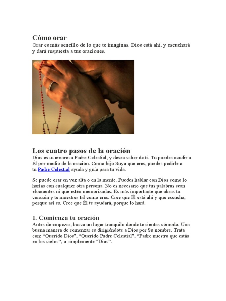 Cómo Orar | PDF | Oración | Dios