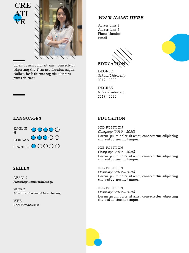 Glints CV Template | PDF