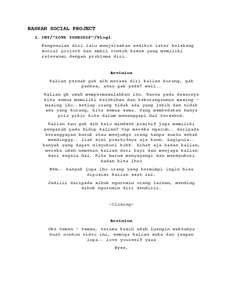 NASKAH SOCIAL PROJECT Profdev | PDF