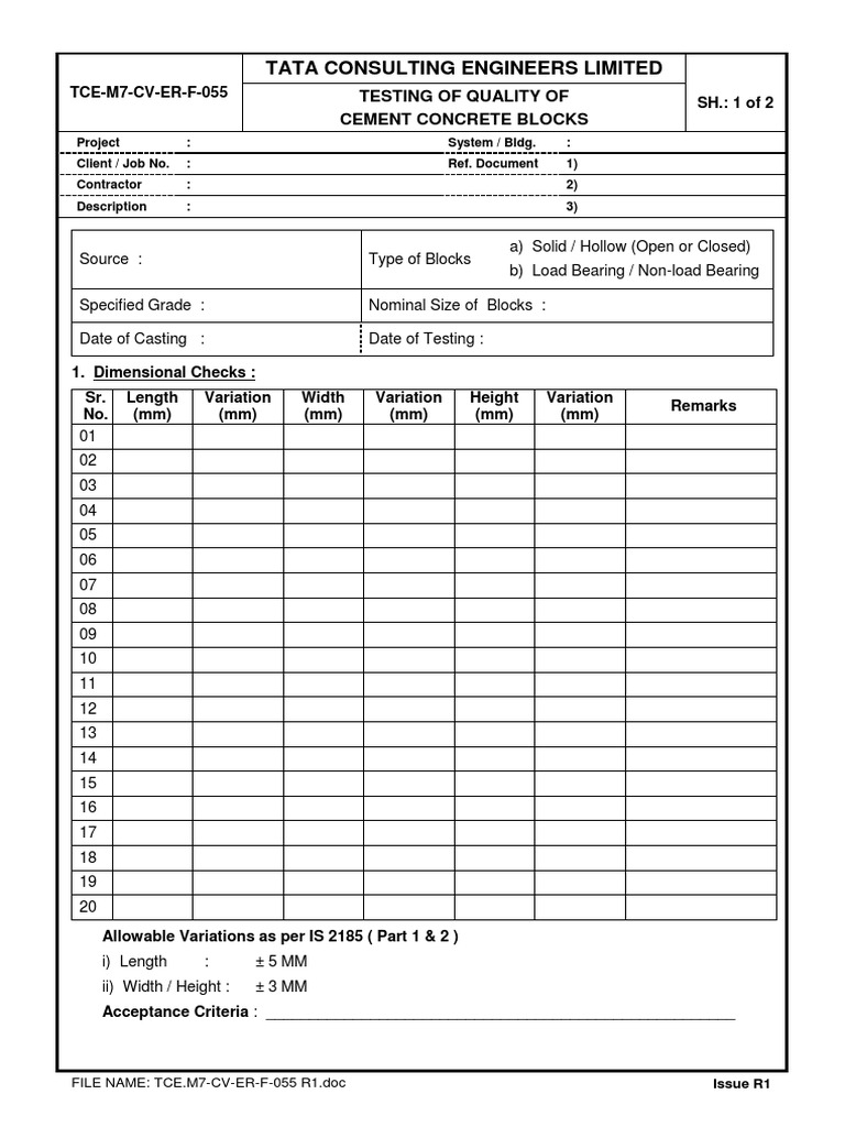 Testing of CC Concrete blocks-Rev-R1 | PDF | Concrete | Building Materials