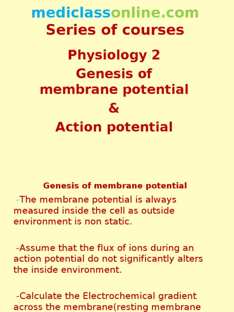 Membrane and Action Potential Explained | PDF | Membrane Potential ...